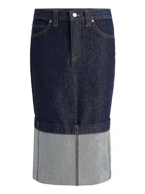 Khaite Kilian Denim Skirt Benson