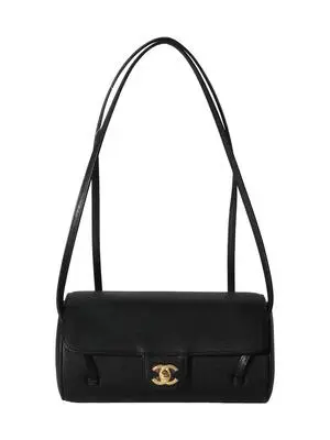 Chanel 26p Grained Calfskin Bowling Bag - Black