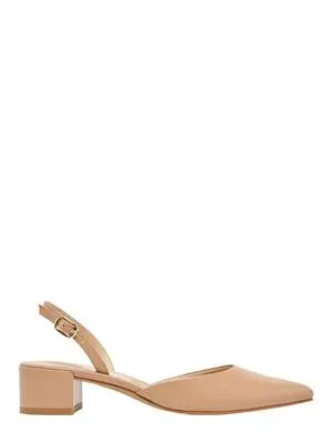 DOLCEVITA Carel Slingbacks - Lt Tan Crinkle Patent Leather