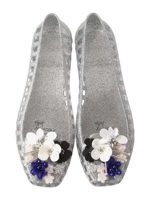 HEAVENLY JELLY Embellished Jelly Shoes - Silver
