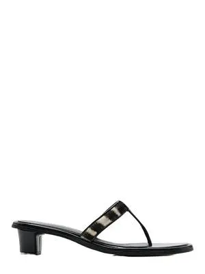 SALONDEJU Zebra-print Calf Hair Sandals - Animal