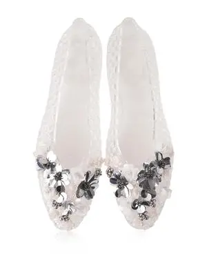 HEAVENLY JELLY Wilda Embellished Jelly Shoes - Clear