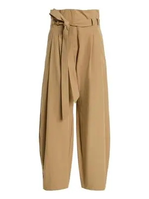 Françoise Tapered Pants With Tie-belt Detail - Neutral