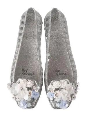 HEAVENLY JELLY Fleck Embellished Jelly Shoes - Silver