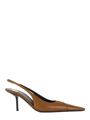 Saint Laurent Babylone Slingback Pumps - Macadamia