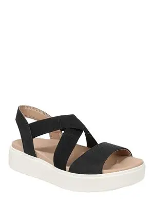 Dr. Scholl'S Madicldease Platform Wedge Sandals - Black