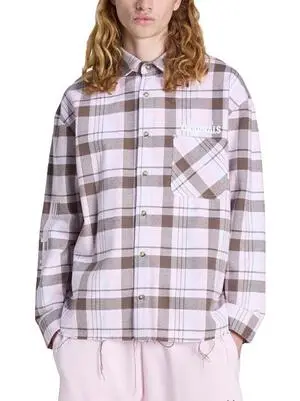 Adidas Cotton Flannel Button-up Shirt - Clear Pink//