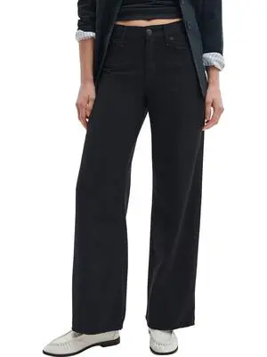 Rag & Bone Featherweight Andi High-rise Wide Leg Jeans - Black