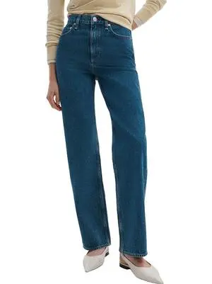 Rag & Bone Shea High-waist Straight-leg Jeans - Cornflower