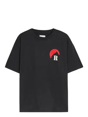Rhude Moonlight Regatta Printed Cotton T-shirt - Black