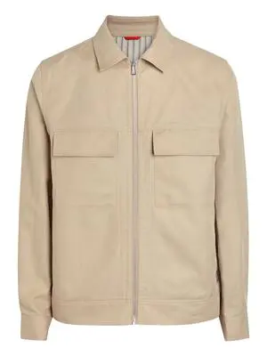 Paul Smith Cotton And Linen-blend Overshirt - Beige