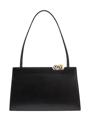 Jacquemus Le Salon Leather Shoulder Bag - Black