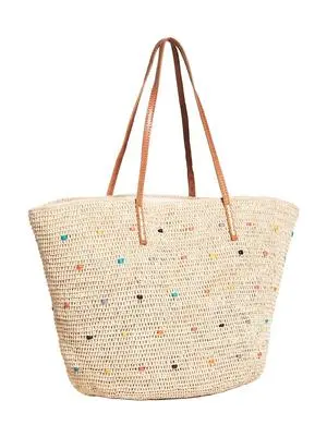 Mar Y Sol Florence Tote - Natural/multi Dot