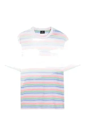 Paul Smith Striped Stretch-cotton T-shirt - Multicoloured 1