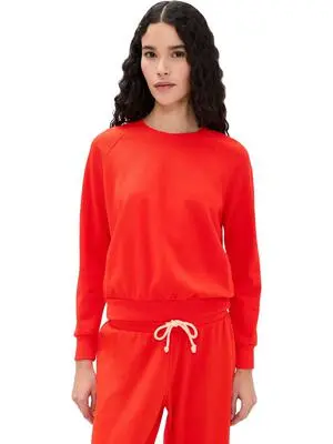 PERFECTWHITETEE Alexi French Terry Sweatshirt - Tomato