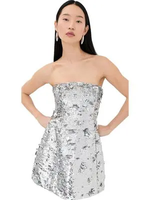 Simkhai Arta Bustier Mini Dress - Silver