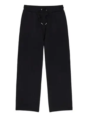 Ami Logo-embroidered Cotton Sweatpants - Black
