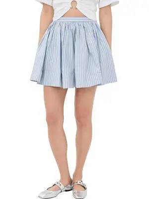 Rabanne Stripe Mini Skirt - Stripes Blue/yellow