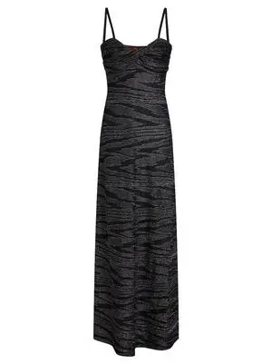 Missoni Metallic Crochet-knit Maxi Dress - Black