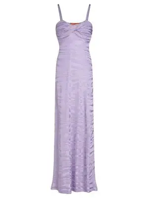 Missoni Metallic Crochet-knit Maxi Dress - Lavender