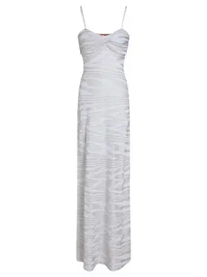 Missoni Metallic Crochet-knit Maxi Dress - Light Gray
