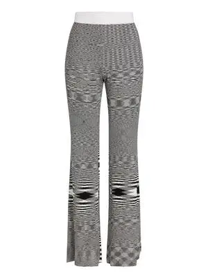 Missoni Spacedyed Ribbed Silk Flare Pants White