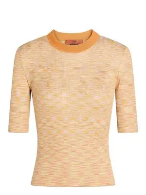 Missoni Spacedyed Ribbed Silk Top - Orange