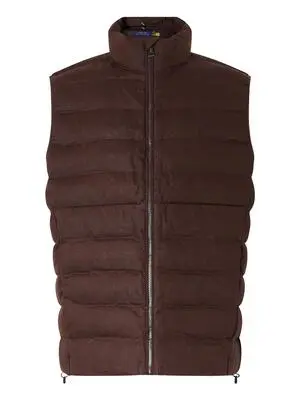 Polo Ralph Lauren Logo-embroidered Quilted Linen Vest - Brown