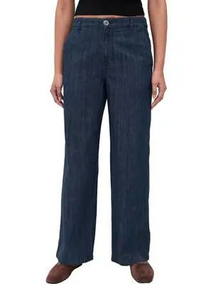 Madewell The Zoe Relaxed Straight Denim Pants - Light Rinse