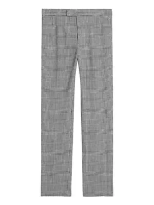 Thom Browne Tapered Prince Of Wales Checked Wool-tweed Trousers - Black