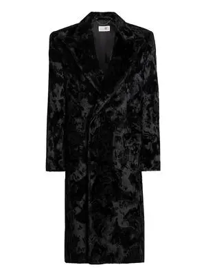 MAISON MARGIELA Velvet-jacquard Coat - Black