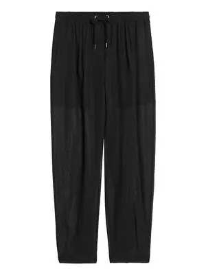 Brunello Cucinelli Cotton-voile Tapered Pants - Black