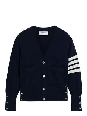 Thom Browne Striped Cashmere Cardigan - Navy