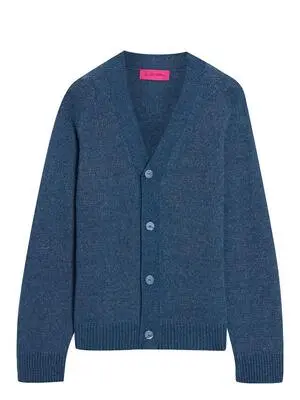 THE ELDER STATESMAN Nimbus Cashmere And Cotton-blend Cardigan - Navy