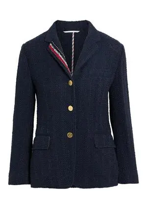 Thom Browne Cotton-blend Tweed Blazer - Navy