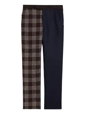 Thom Browne Prince Of Wales Checked Wool-tweed Pants - Dark Brown