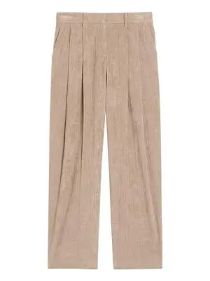 Brunello Cucinelli Cotton-blend Corduroy Straight-leg Pants - Beige