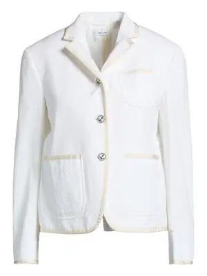 Thom Browne Grosgrain-trimmed Cotton-seersucker Blazer - White