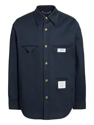 Thom Browne Cottontwill Overshirt - Navy