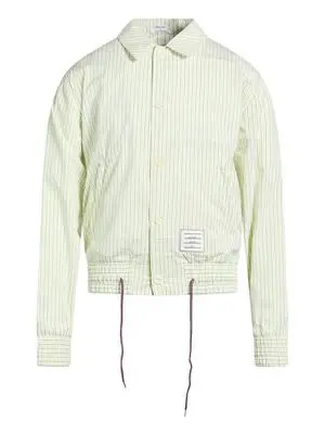Thom Browne Striped Cottonseersucker Overshirt - Light Green