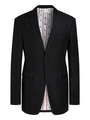 Thom Browne Grain De Poudre Wool Blazer - Black