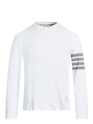 Thom Browne Striped Cottonjersey Tshirt - White