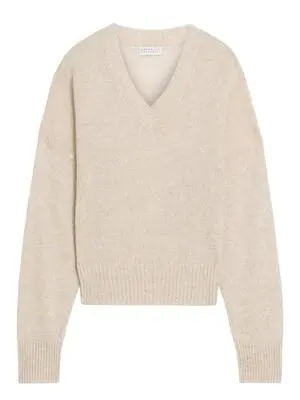 Brunello Cucinelli Metallic Crochet-knit Sweater - Beige