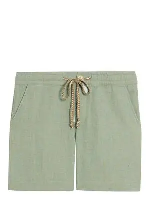 THE ELDER STATESMAN Jacquard Drawstring Shorts - Sage Green