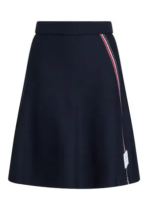 Thom Browne Striped Cotton Skirt - Midnight Blue