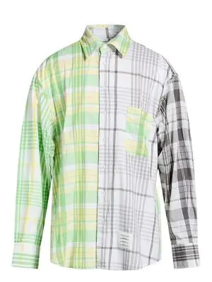 Thom Browne Checked Cotton Shirt - Gray