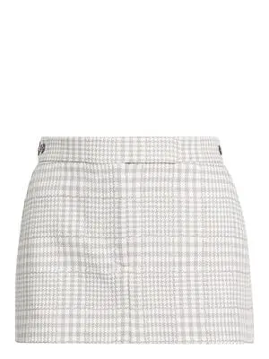 Thom Browne Cotton-tweed Mini Skirt - Gray