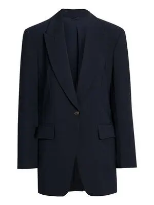 Brunello Cucinelli Wool-twill Blazer - Midnight Blue