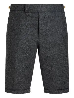 Thom Browne Wool-flannel Shorts - Anthracite