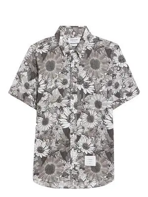 THOM BROWNE Floralprint Cotton Shirt